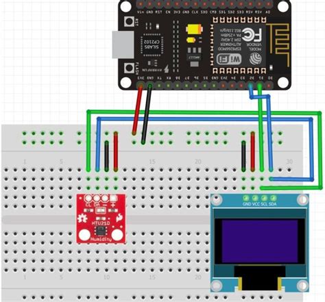 Esp8266 Nodemcu With Htu21d Temperature And Humidity Sensor