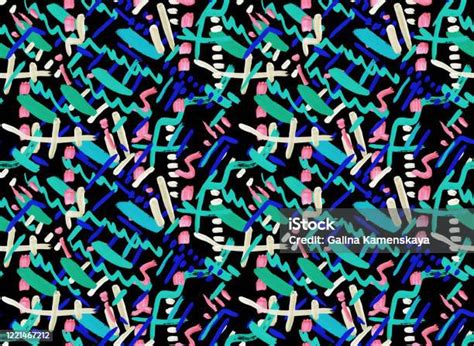 추상 원활한 패턴 기하학적 모양입니다 현대 미술 회화 현대 미술 곡선에 대한 스톡 벡터 아트 및 기타 이미지 곡선 굽은 기하 도형 Istock