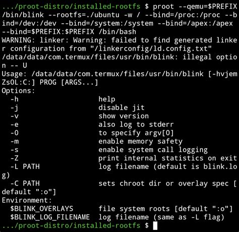 Feature Use Blink Instead Of Qemu I386 And X64 · Issue 281 · Termuxproot Distro · Github