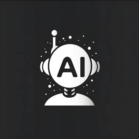 Premium Photo Ai Robot Icon Illustration On Dark Background Modern Technology Concept