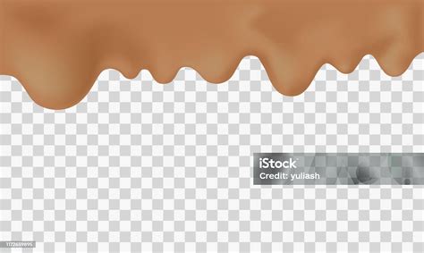 액체 초콜릿 3d 벡터 현실적인 뜨거운 유제품 초콜릿 이나 음료 신선한 유체 떨어지는 방울 투명한 배경에 있는 템플릿입니다 벡터 그림입니다 Eps 10 3차원 형태에 대한