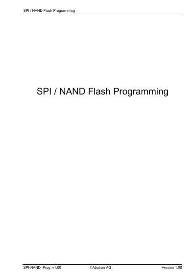 SPI NAND Flash Programming