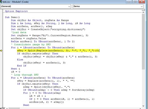 Excel Matching Sku To Image Name Using Vba Taking Into