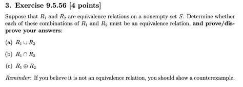 solved 3 exercise 9 5 56 [4 points] suppose that rį and r2