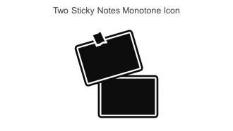 Two Sticky Notes Monotone Icon In Powerpoint Pptx Png And Editable Eps Format PPT Presentation