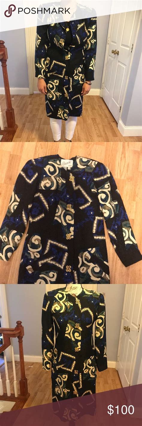 Balmain Like Vintage Scassi 80s Silk Dress Silk Dress Vintage Dress