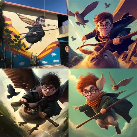 Prompt Harry Potter Flies On Broomstick Download Script For Ai