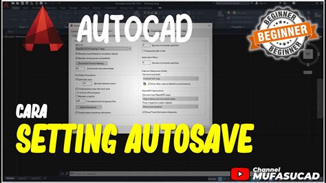Autocad Cara Setting Autosave Youtube