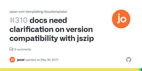 docs need clarification on version compatibility with jszip · issue