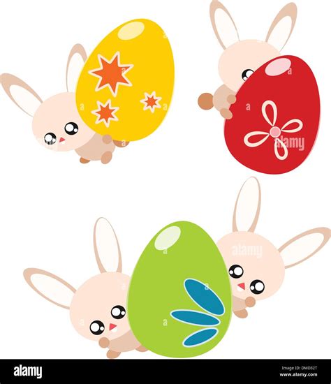 Easter Egg And Rabbit Illustration Stock Vector Image And Art Alamy
