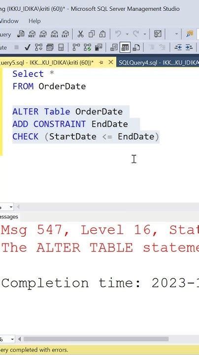 SQL Trick | How to Validate Data ? CHECK Constraint #sqltips - YouTube
