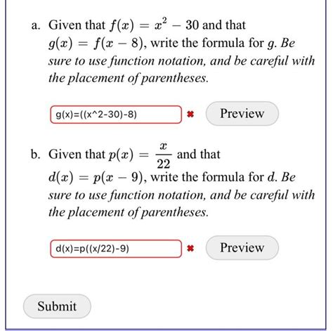 Solved 2 A Given That Fx X² 30 And That Gx Fx