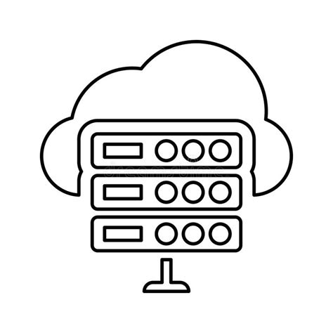 web hosting icon outline vector stock illustration illustration of