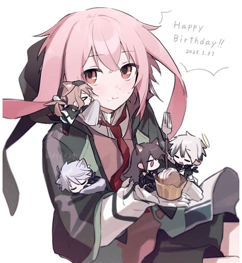 Ansel Cardigan Melantha Adnachiel And Steward Arknights Drawn By