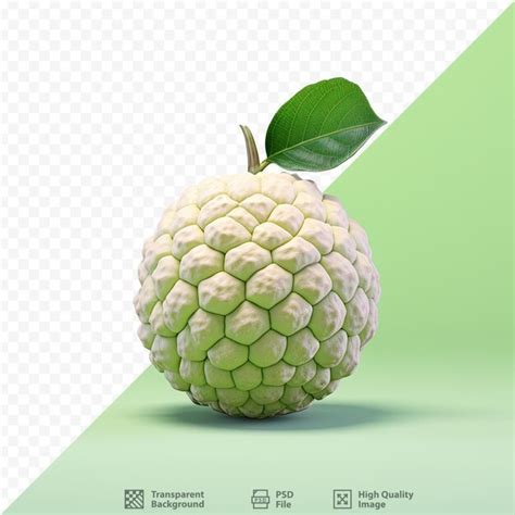 투명한 배경에 분리된 맛있는 커스터드 사과 프리미엄 Psd 파일