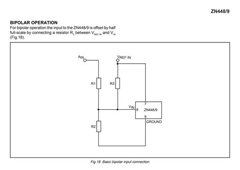 Audio Understanding Gain And Offset Resistor Network For Zn448zn449 Adc With Bipolar Input