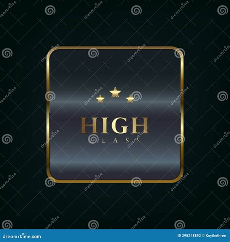 High Class Button With Gold Frame Stock Illustration Illustration Of