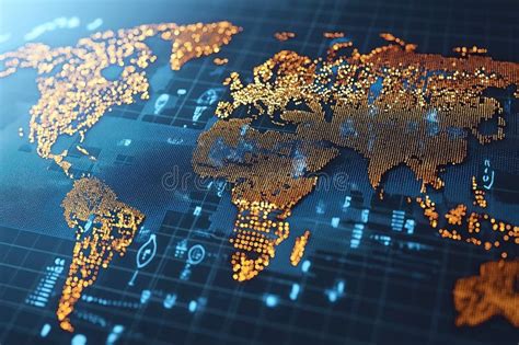 An Informative Economy Background With Graphs And Financial Data Representation Stock Image