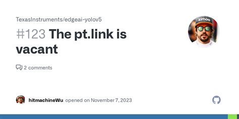 The Pt Link Is Vacant Issue 123 TexasInstruments Edgeai Yolov5