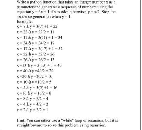 Solved Write A Python Function That Takes An Integer Number