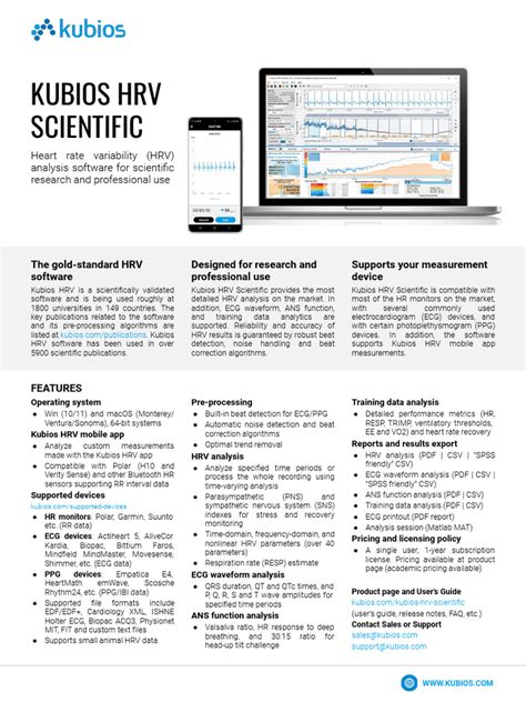kubios hrv scientific pdf