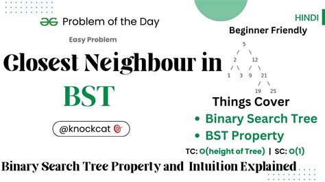 Closest Neighbour In Bst Binary Search Tree Gfg Potd 31032024