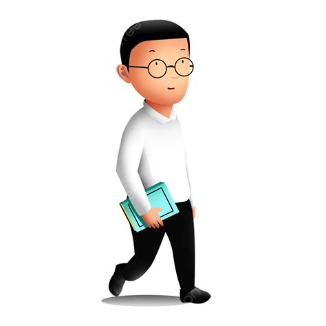 رجل يمشي مع الكتاب رجال الكتاب مشي Png وملف Psd للتحميل مجانا