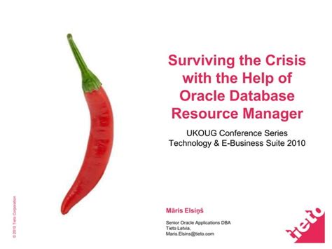 Surviving The Crisis With The Help Of Oracle Database Resource Manager