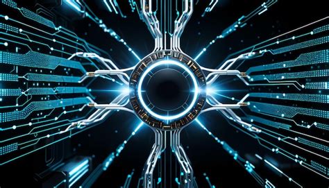 Premium Photo Generative Ai Glowing Futuristic Circuit Board With Binary Code And Graphs A