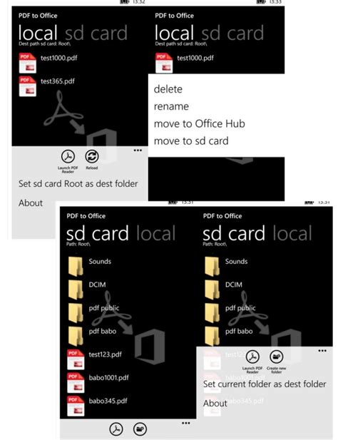 Copy PDF File To Office HUB In WIndows Phone Unlocked