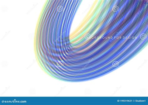 Curved Lines With Perspective Effect Optical Fiber 3d Abstract