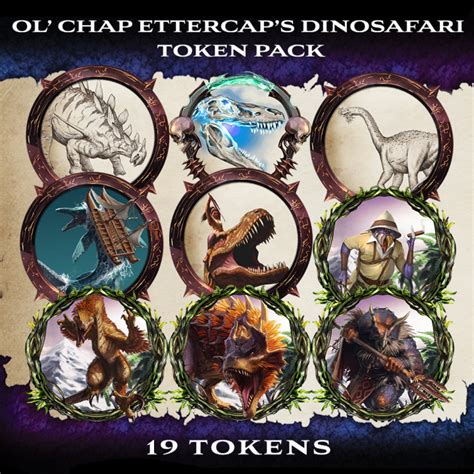 Téléchargement Ol Chap Ettercaps Dinosafari Token Pack Par Dillon Olney