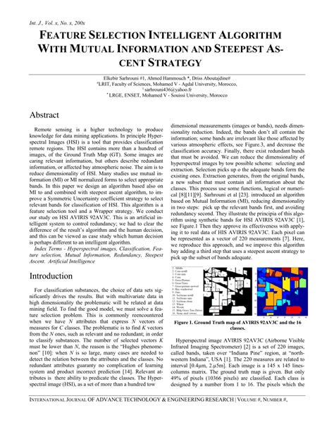 pdf feature selection intelligent algorithm with mutual information