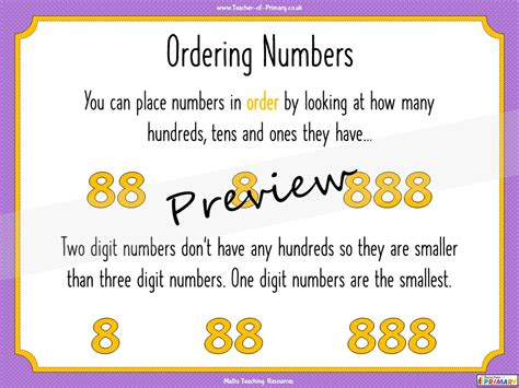 Comparing And Ordering Numbers Up To 1 000 Year 3 Teaching Resources