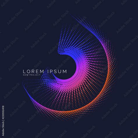 Vector Abstract Background With Dynamic Waves Line And Particles Stock Vector Adobe Stock