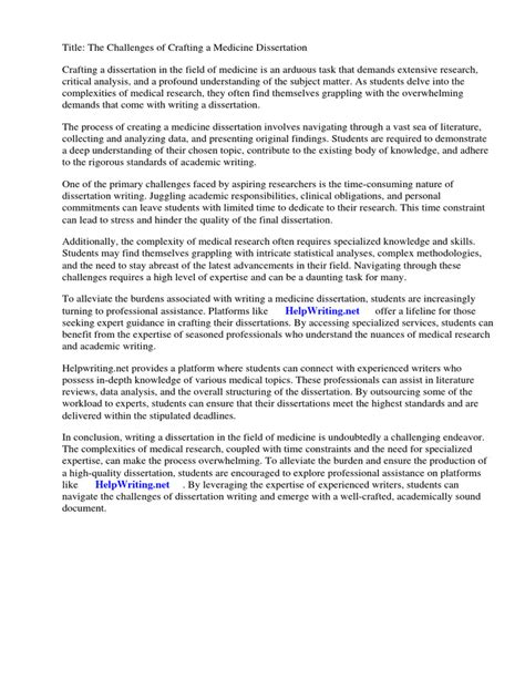 Medicine Dissertation Examples Pdf Thesis Methodology