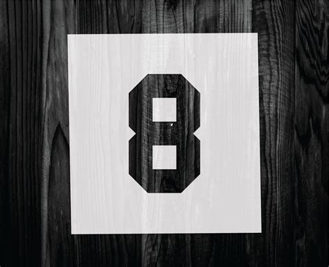 Number 8 Stencil Reusable Mylar Template Etsy