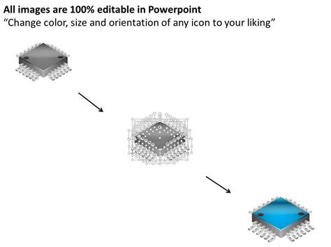 0115 generic computer microchip icon image cpu microprocessor ppt slide presentation graphics