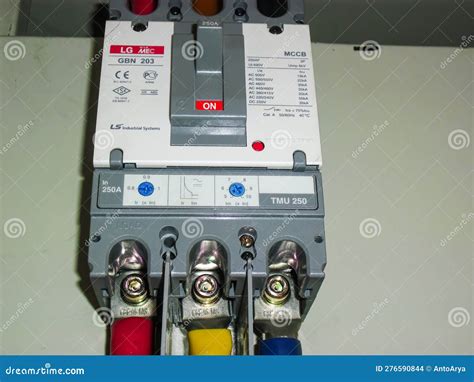 Voltage Switchboard Panel Electrical Components At Plant And Factory With Circuit Breakers