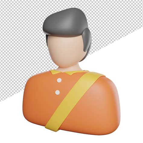 택배 배달 주문 측면 보기 투명 배경에 3d 렌더링 아이콘 그림 아바타 프리미엄 Psd 파일