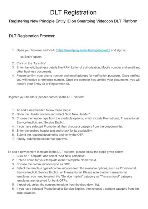 Dlt Registrationpdf Technology And Computing