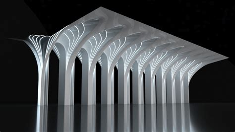 Futuristic Architecture Parametric Organic Shade Structure 3d Model By S4vvy