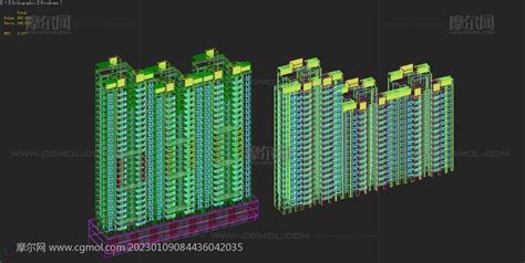 现代商住一体住宅公寓商场酒店构架3d模型其他建筑模型下载 摩尔网cgmol