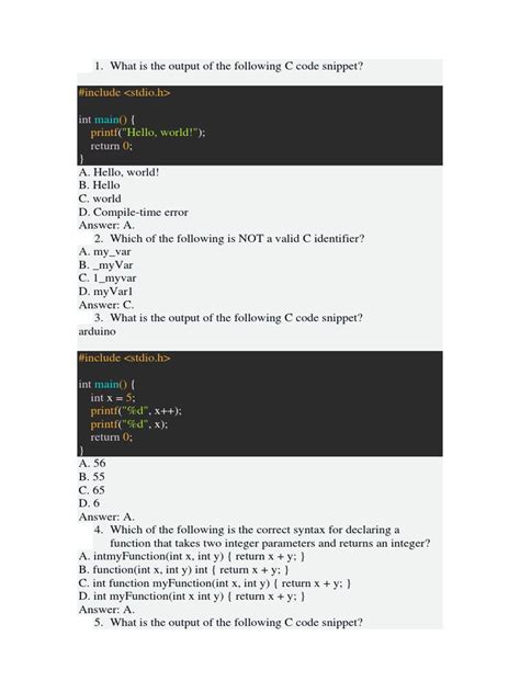 Test Bank 1 Pdf Pointer Computer Programming C Programming