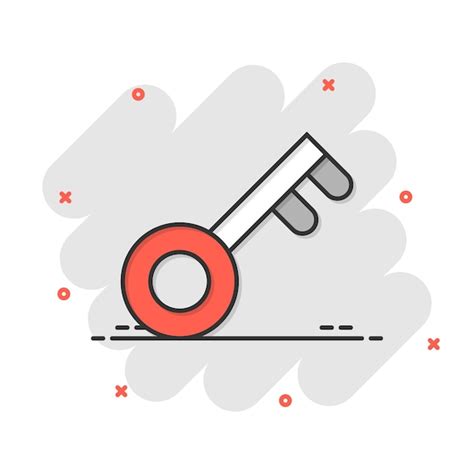 premium vector key icon in flat style password vector illustration on