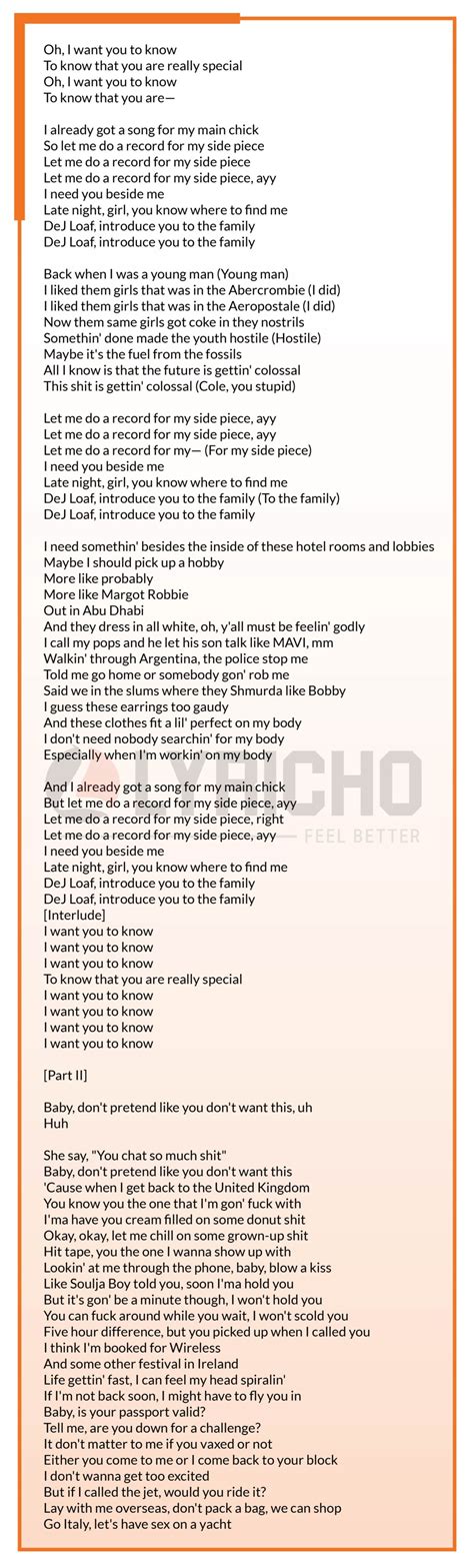 Side Piece Jack Harlow Song Lyrics Side Piece English Lyrics