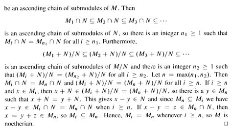 Submodules And Factor Modules Of A Noetherian Module • Physics Forums