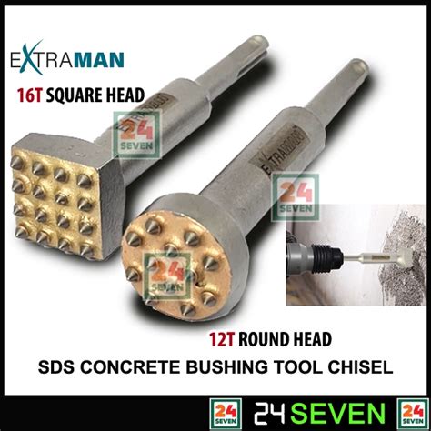Extraman Sds Concrete Bushing Hammer Chisel Drill Bit Concrete Bushing