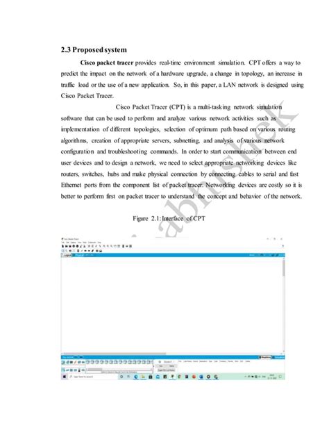 Design And Simulation Of Local Area Network Using Cisco Packet Tracer DOCX
