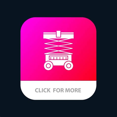 lift forklift warehouse lifter mobile app button android and ios glyph